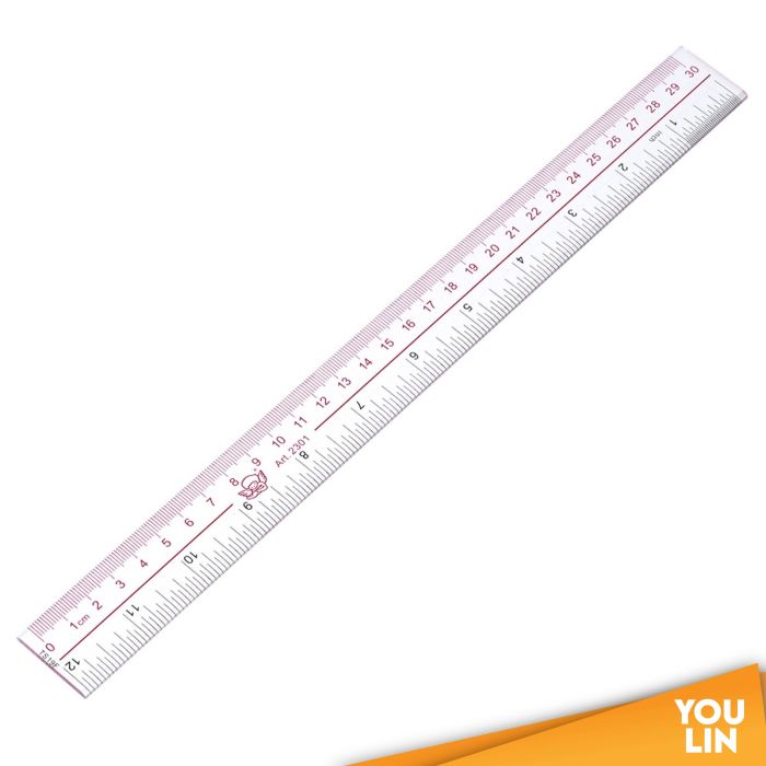 Transparent Plastic Ruler 8011 30CM (12") - Ruler & Math