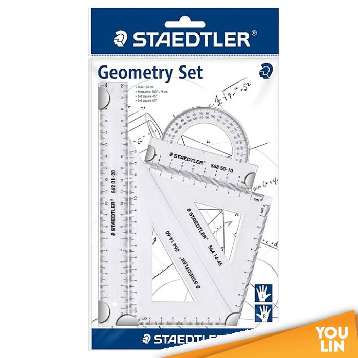 STAEDTLER 569-0 WP4 Geometry Set of 4 - Ruler & Mathemat