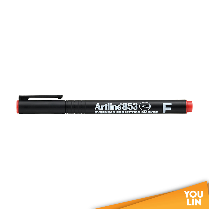 Artline 853 Ohp Permanent Marker Pen 0.5mm - Red - Marker Pe