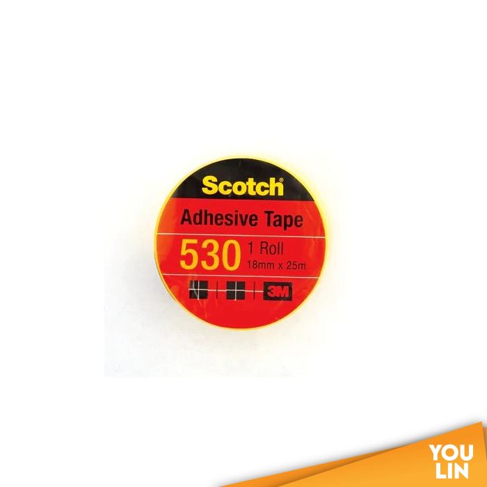 Scotch 530 Cellulose Tape 18mm x 25m (1" Core) - Cellulose T