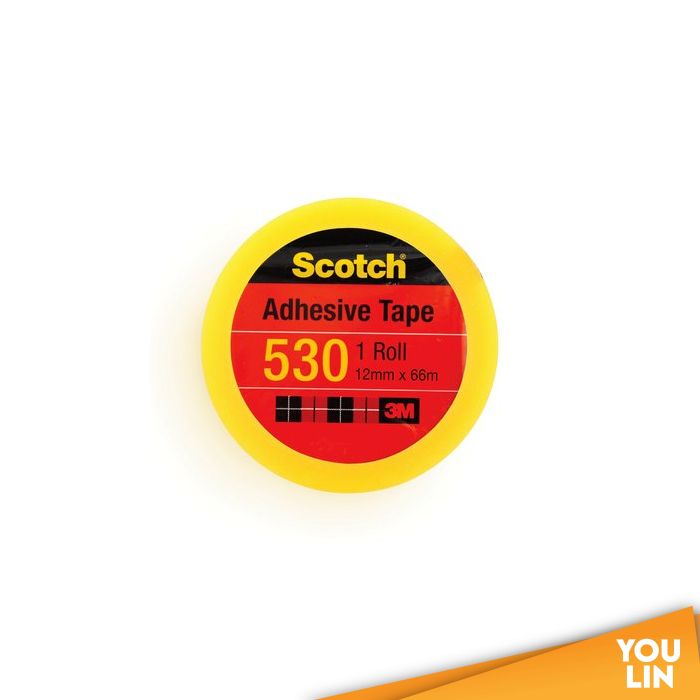 Scotch 530 Cellulose Tape 12mm x 66m (3" Core) - Cellulose T