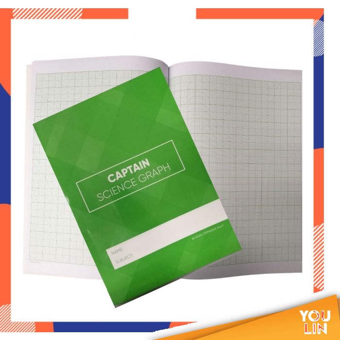Captain 80GSM Science Graph Exercise Book 80PG - Cash Book