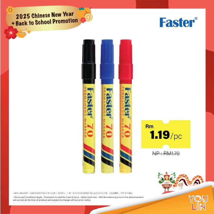 Faster 70 Permanent Marker Pen - Marker Pen