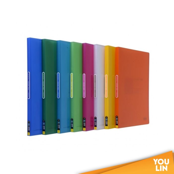 Kokuyo Color Tag Clear Book 20 Pocket - Clear Holder & S