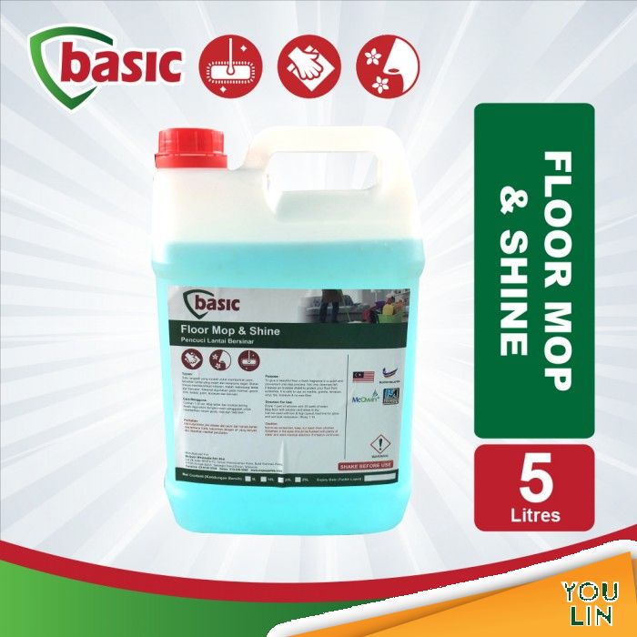 BASIC FLOOR MOP & SHINE - 5L - Office Supplies