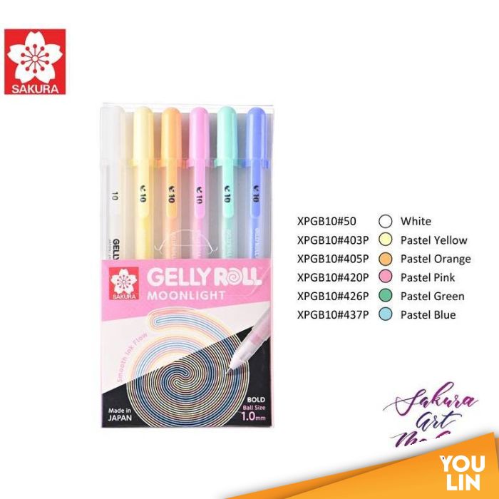 Sakura Gelly Roll Moonlight - Pastel + White - Gel Pen