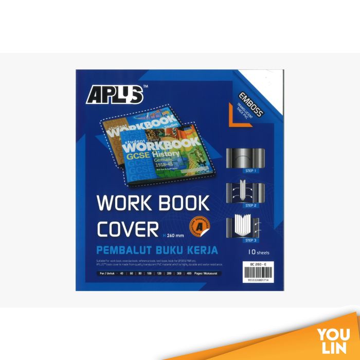 APLUS BC260-E Work Book Cover - Emboss 10'S - Cash Book, Rec
